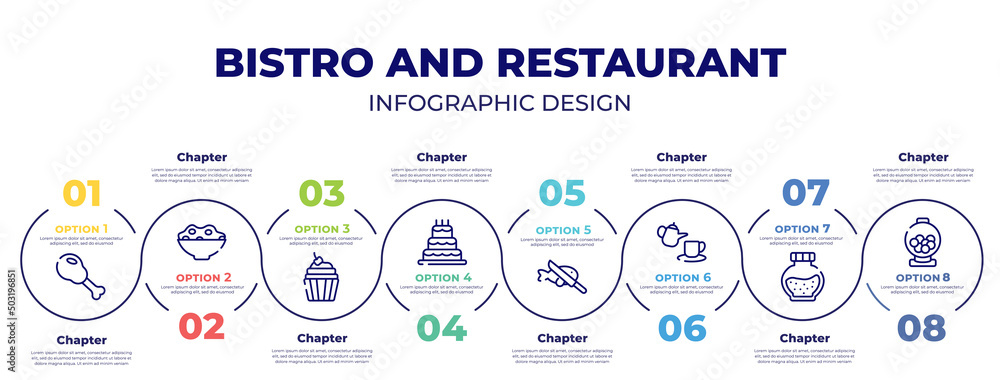 infographic template design vector with icons and 8 options or steps ...