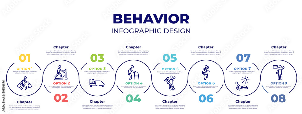 infographic template design vector with icons and 8 options or steps ...