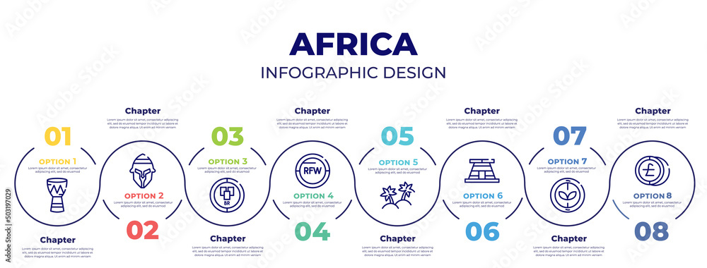 infographic template design vector with icons and 8 options or steps ...