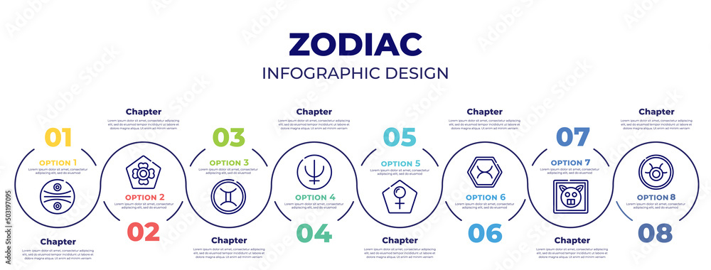 infographic template design vector with icons and 8 options or steps ...