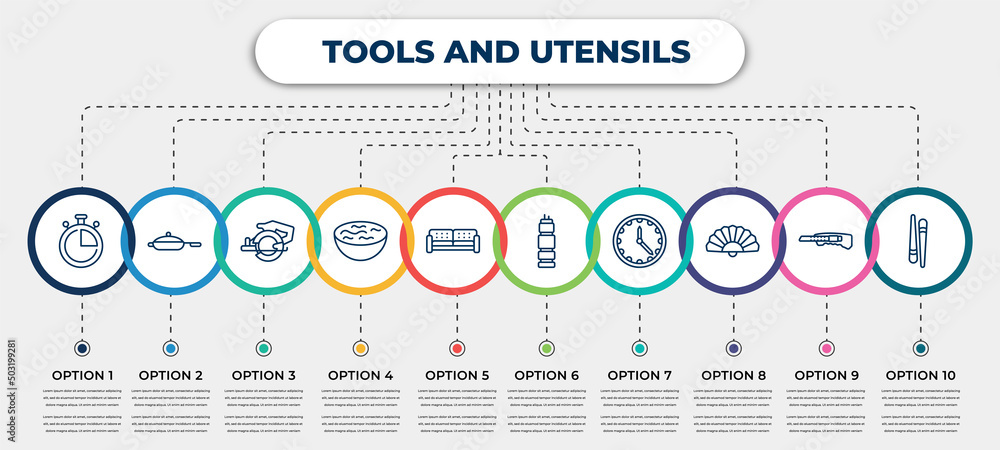 vector infographic template with icons and 10 options or steps ...
