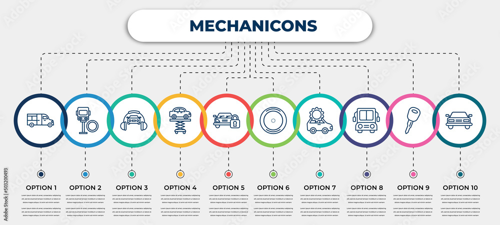 vector infographic template with icons and 10 options or steps ...