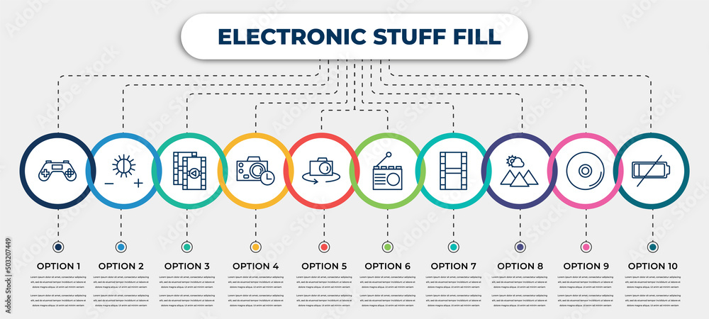 vector infographic template with icons and 10 options or steps ...