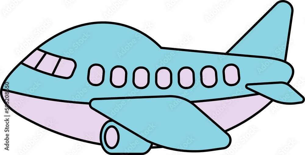 Airplane Transportation Vector Clip Art Graphic Stock Illustration ...