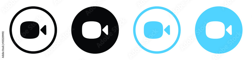video camera icon for live streaming , facetime icons video call symbol ...