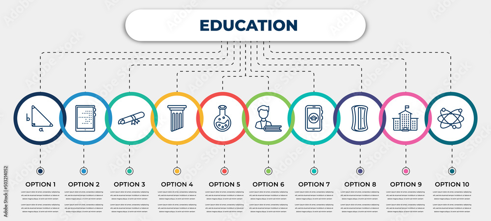 vector infographic template with icons and 10 options or steps ...