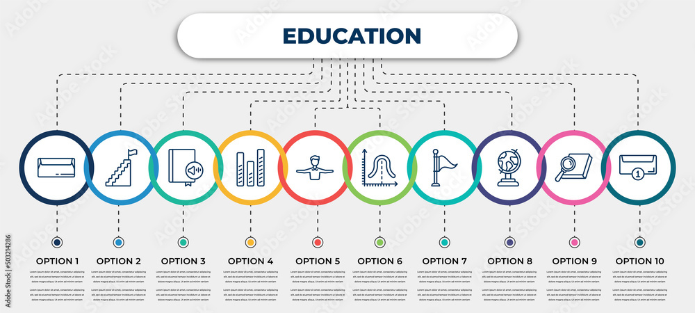 vector infographic template with icons and 10 options or steps ...