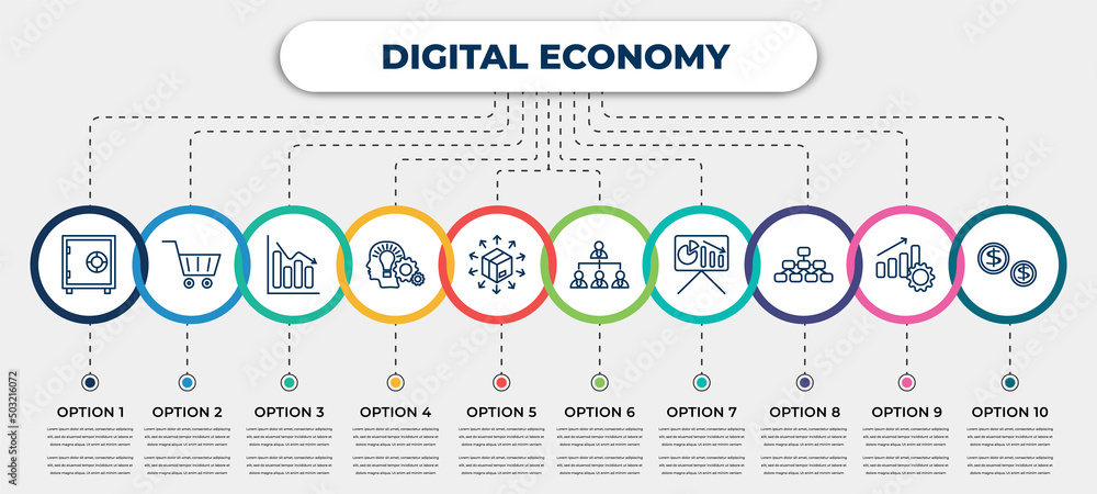 vector infographic template with icons and 10 options or steps ...