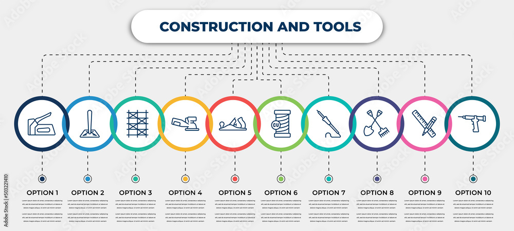 vector infographic template with icons and 10 options or steps ...