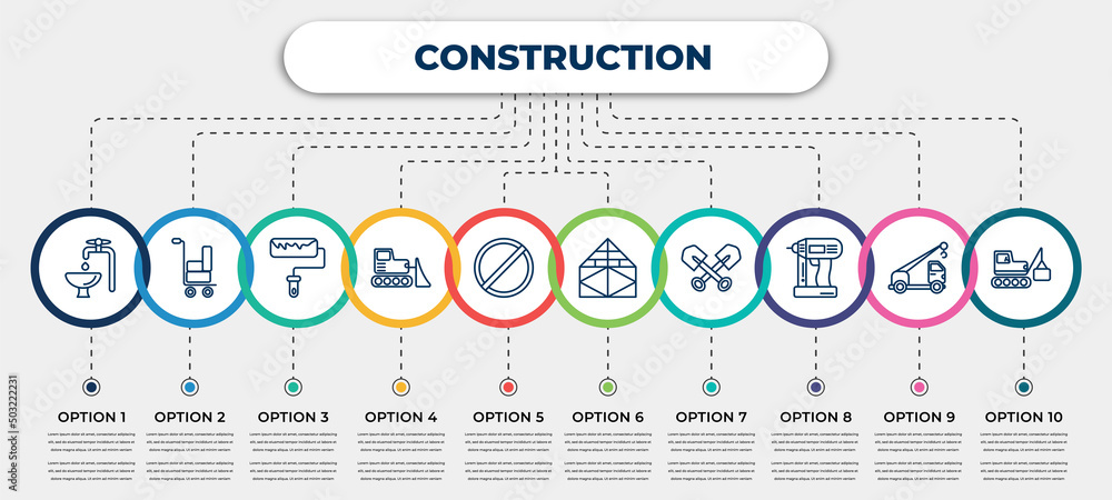 vector infographic template with icons and 10 options or steps ...