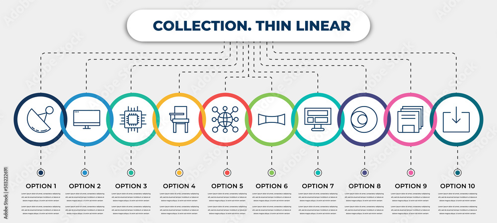 vector infographic template with icons and 10 options or steps ...