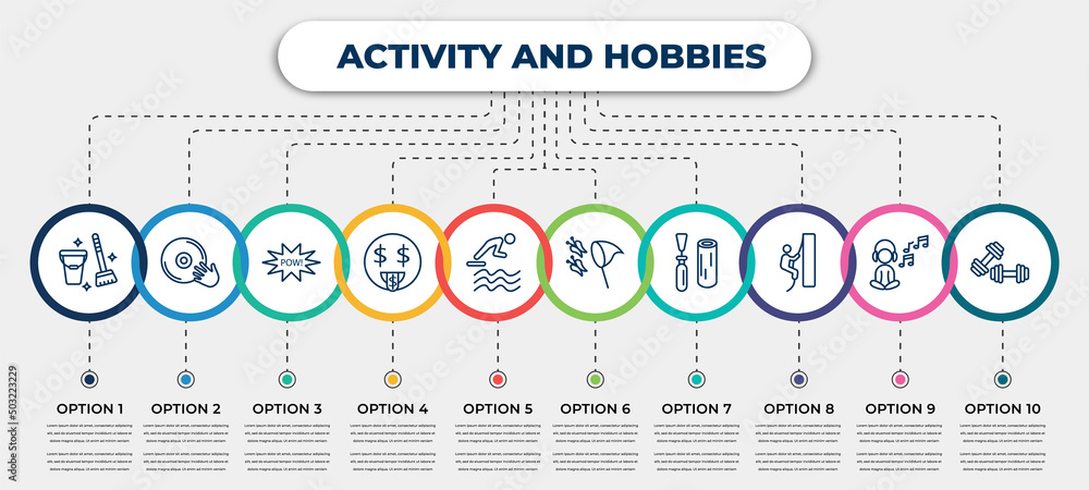 vector infographic template with icons and 10 options or steps ...