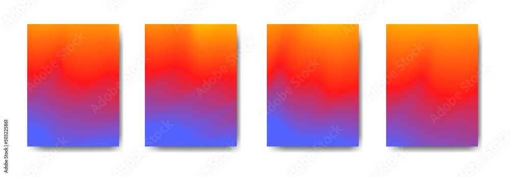 collection of colorful gradient background cover flyers are used for ...