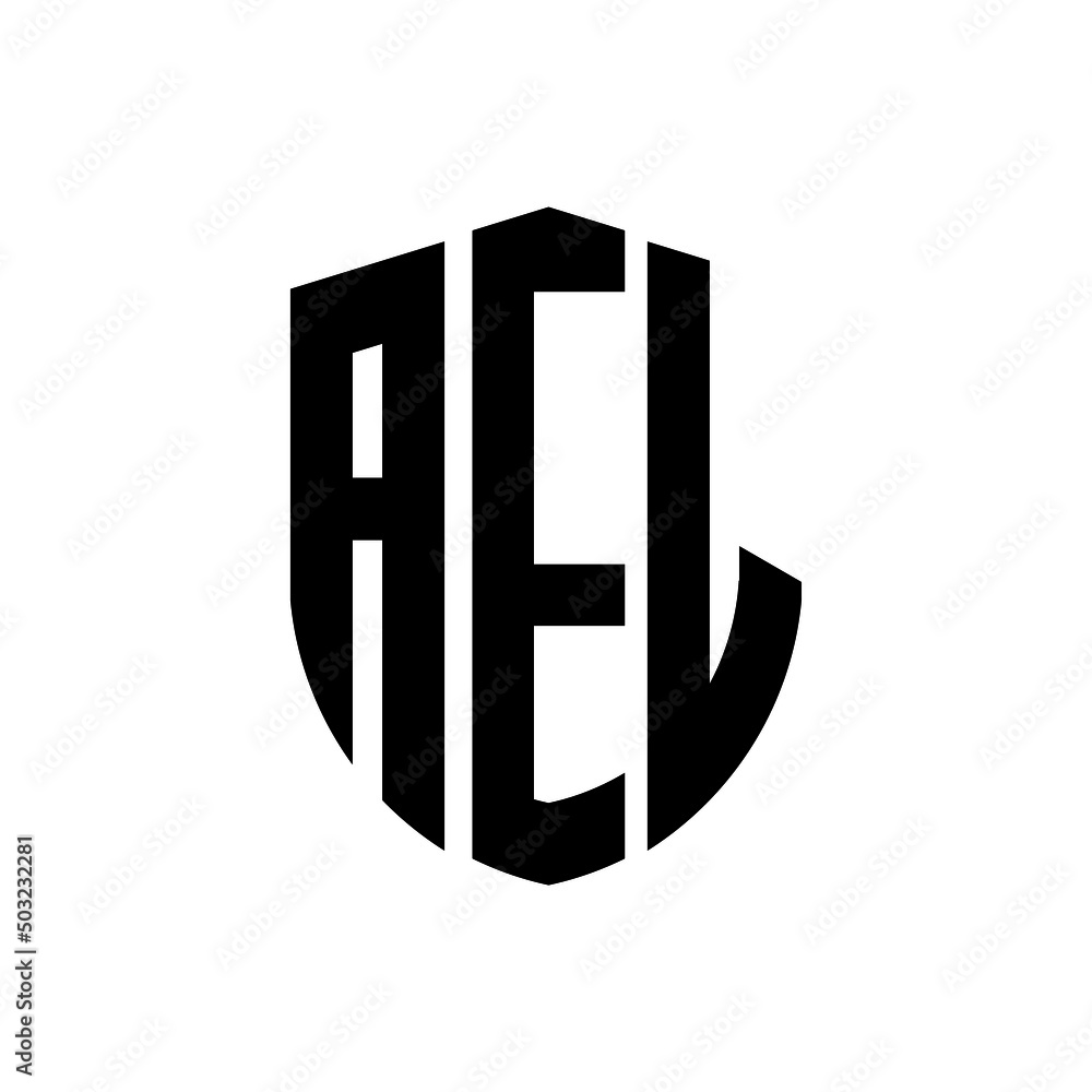 AEL letter logo design. AEL modern letter logo with black background ...