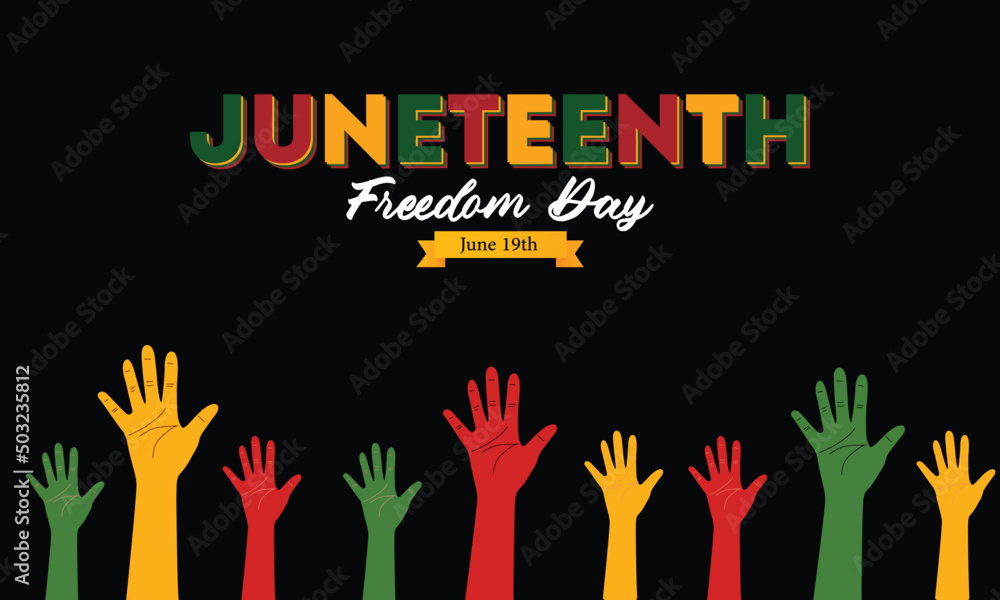 Juneteenth Freedom and Emancipation day in June. Independence Day ...