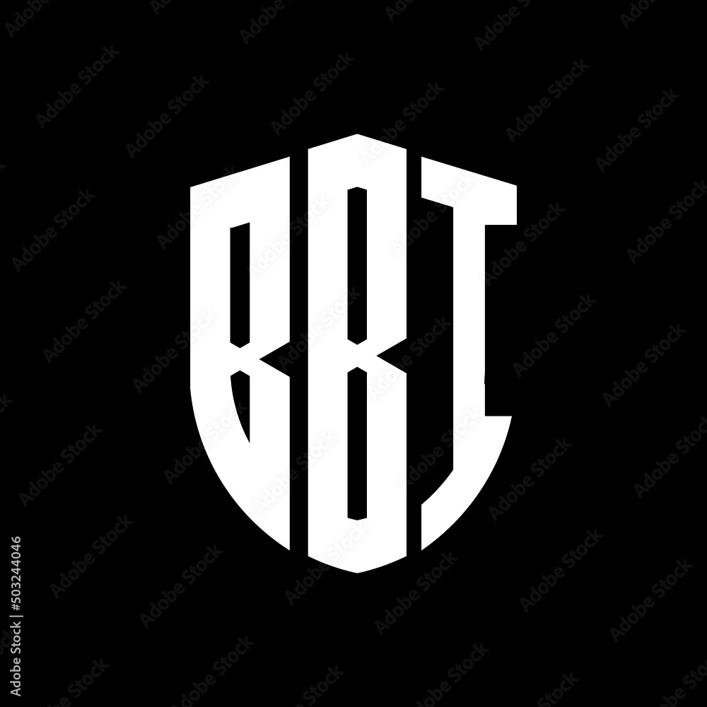 BBI letter logo design. BBI modern letter logo with black background ...