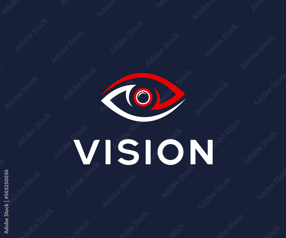 Vetor de Eye vision logo Design. Vision Logo Design Vector, Vision ...