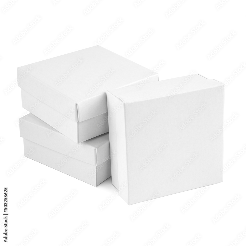 blank packaging white cardboard box for product design mockup isolated ...
