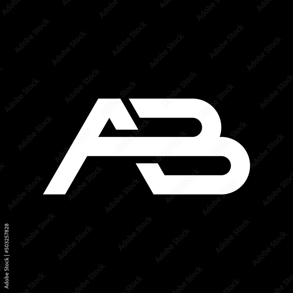 Letter A B logo design template Stock Vector | Adobe Stock