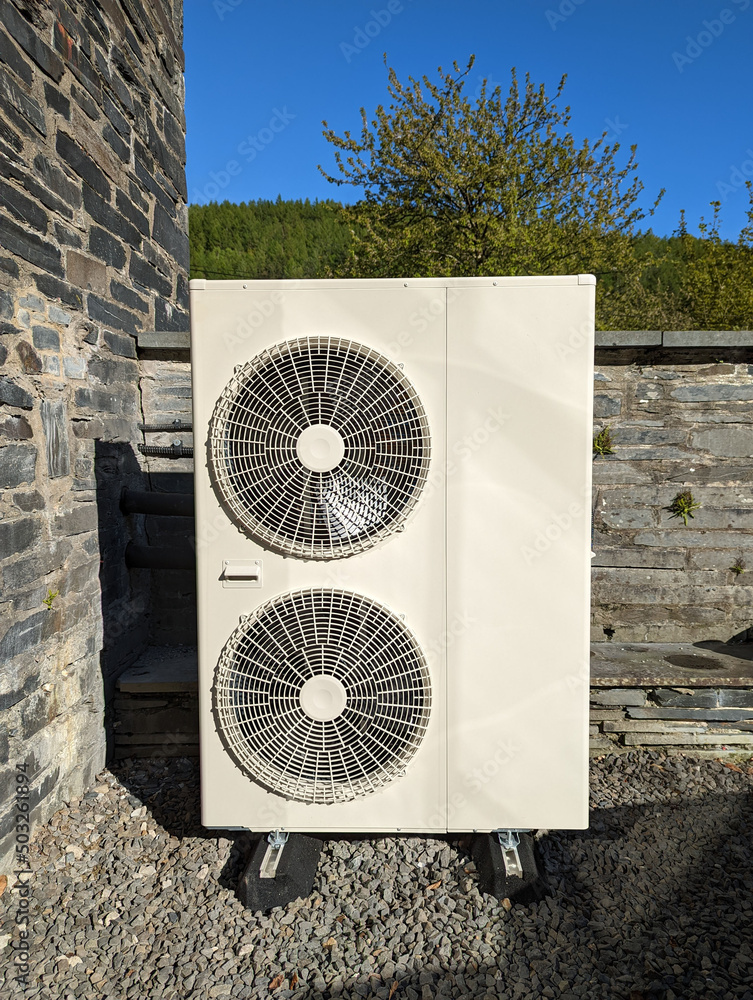 The outside unit for an air sourced heat pump an environmentally clean ...