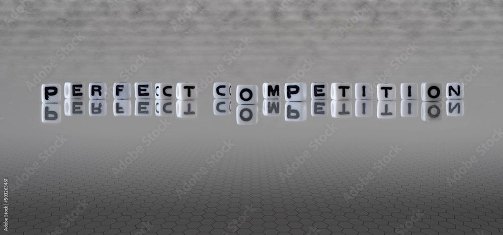 perfect competition word or concept represented by black and white ...