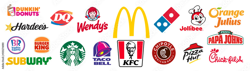 Fast food restaurant: McDonalds, Starbucks, Subway, KFC, Burger King ...