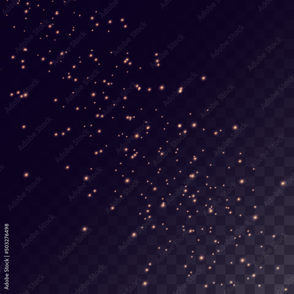 Beautiful glowing flash effects, glare and dust isolated on transparent ...