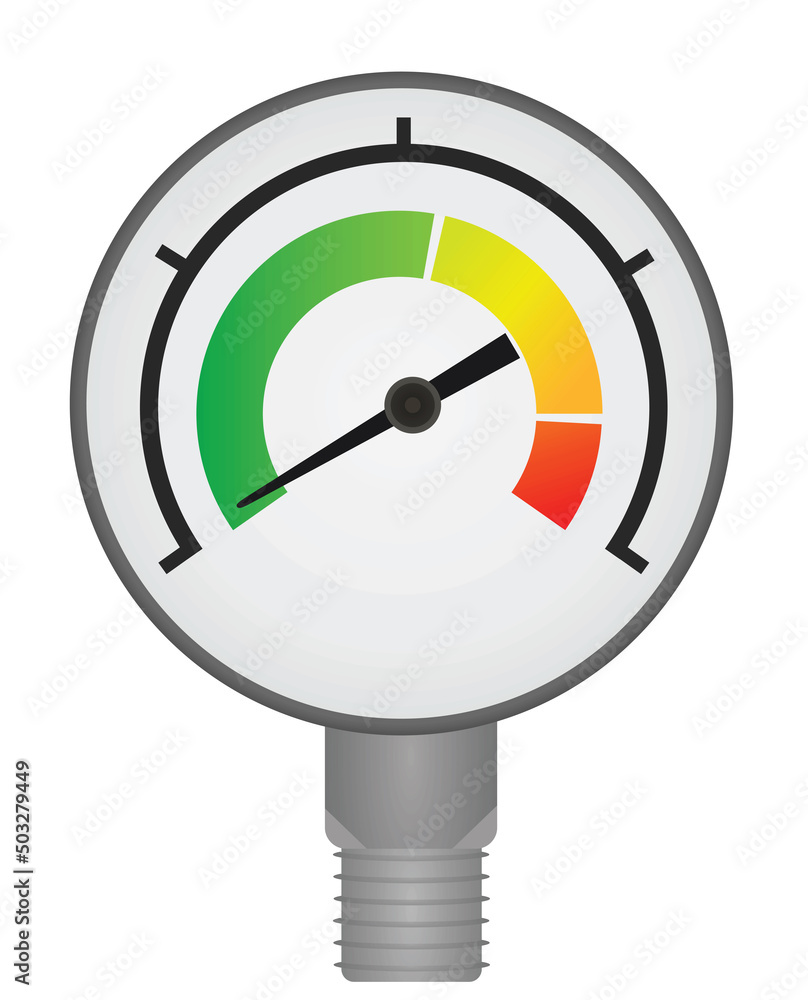 Pressure gauge isolated. vector illustration Stock Vector | Adobe Stock