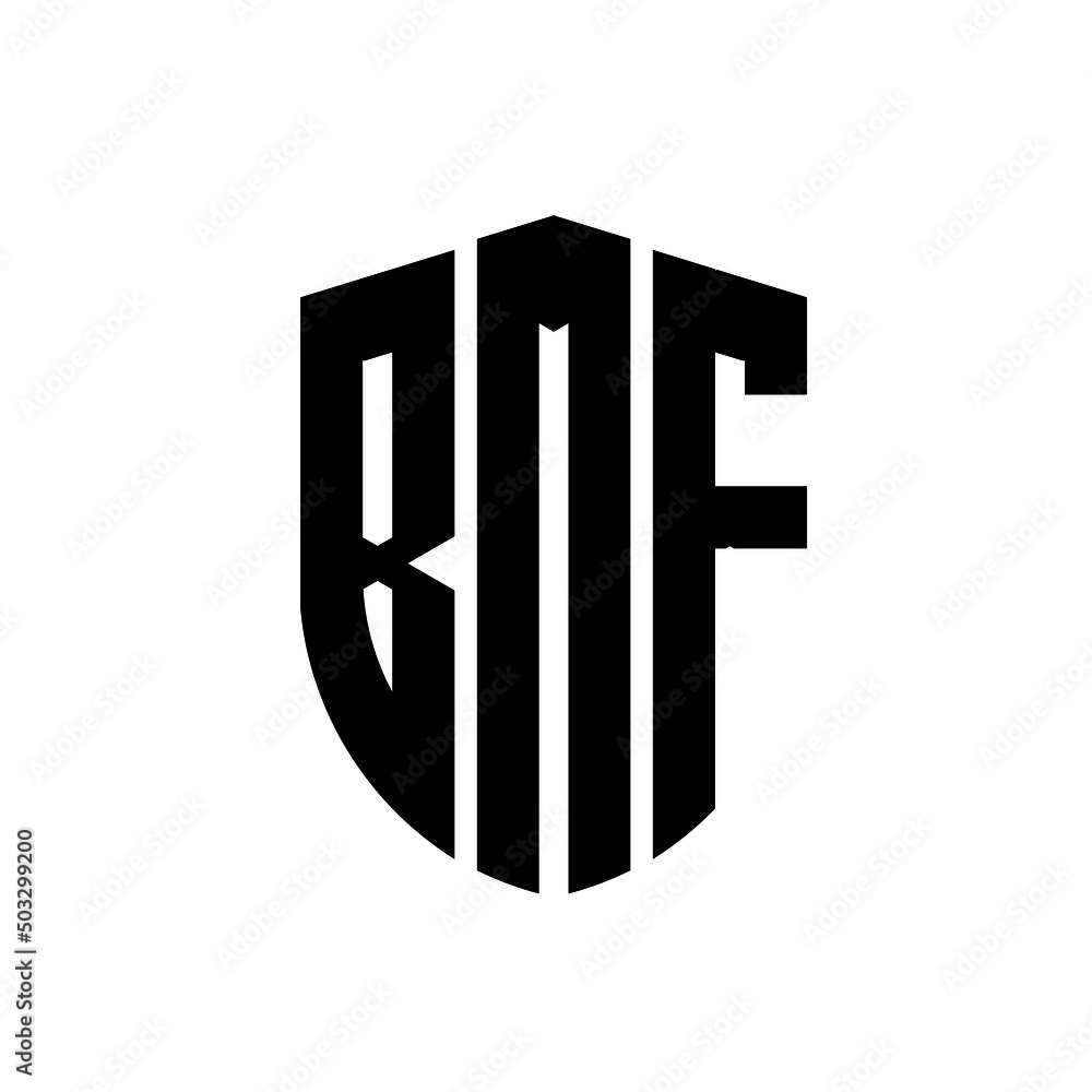 Vecteur Stock BMF letter logo design. BMF modern letter logo with black ...