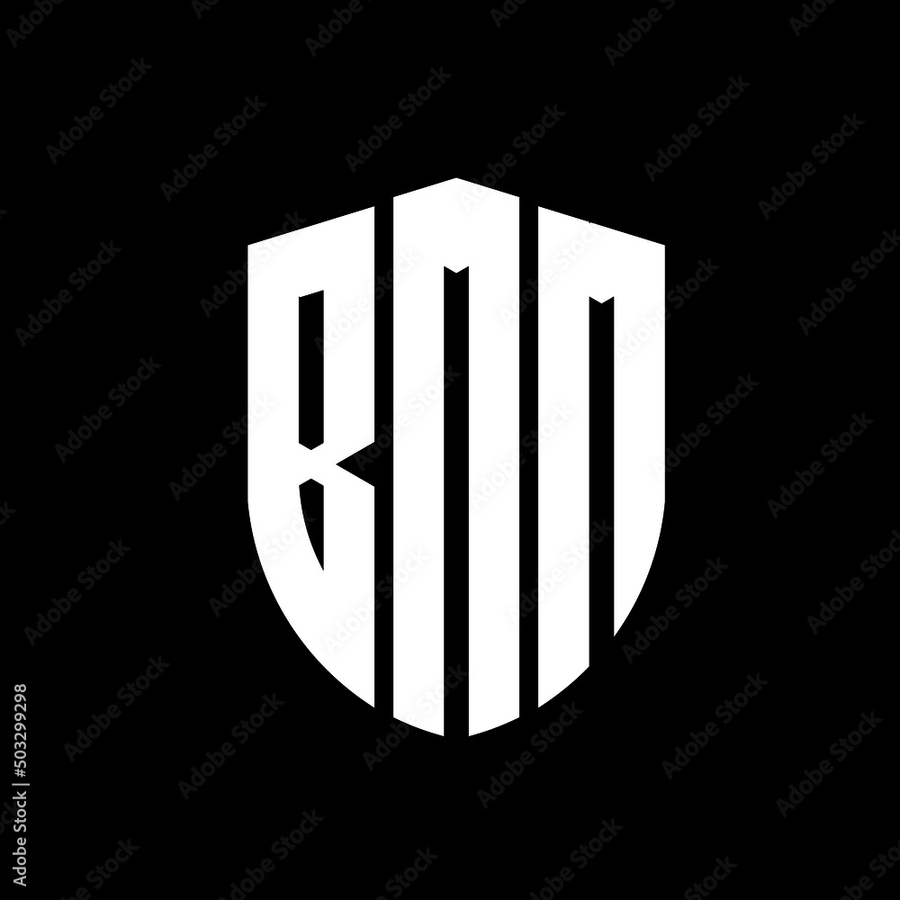 BMM letter logo design. BMM modern letter logo with black background ...