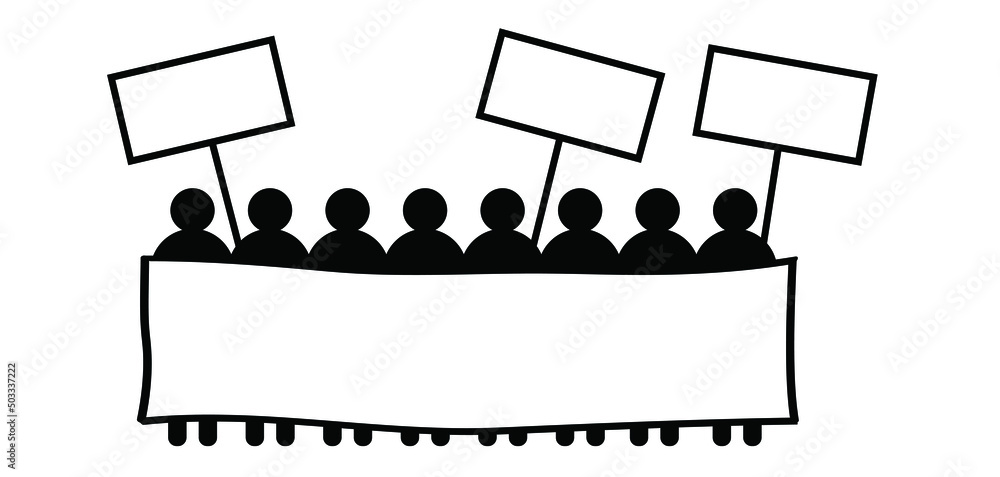 People Protesting Clipart