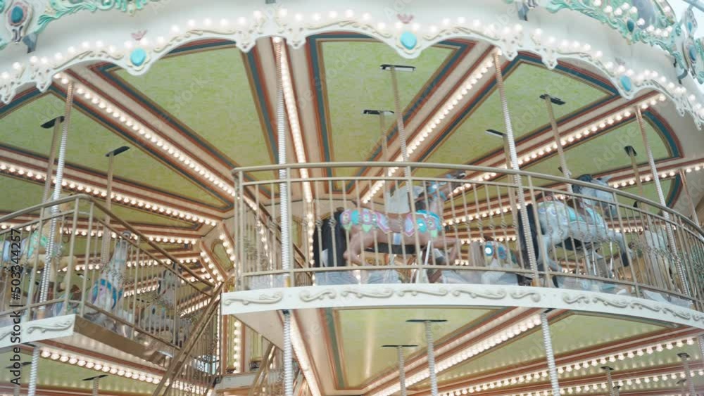 abandoned, carousel, park, low angle, merry, merry go round, mystery ...