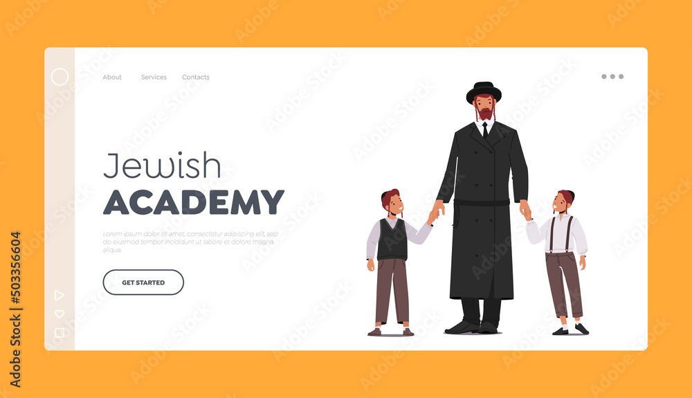 Jewish Academy Landing Page Template. Traditional Jewish Family ...