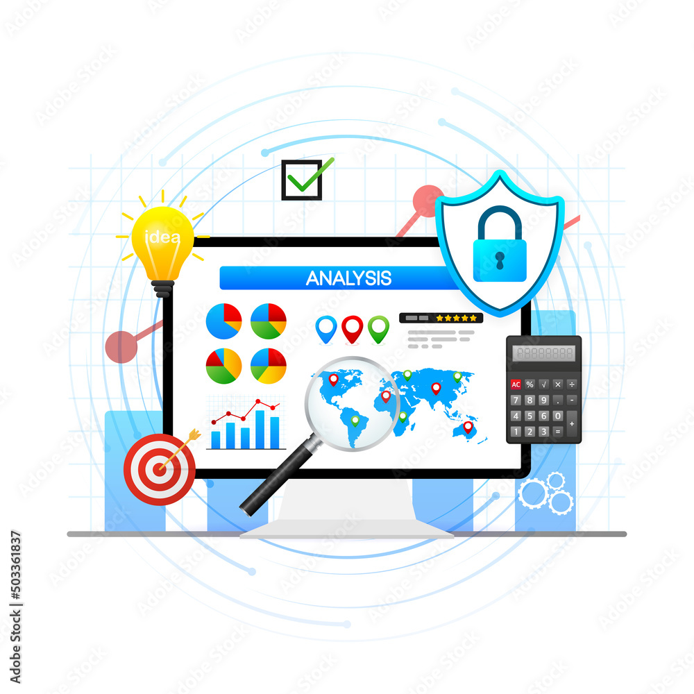 Analysis, great design for any purposes. Vector illustration, cartoon ...