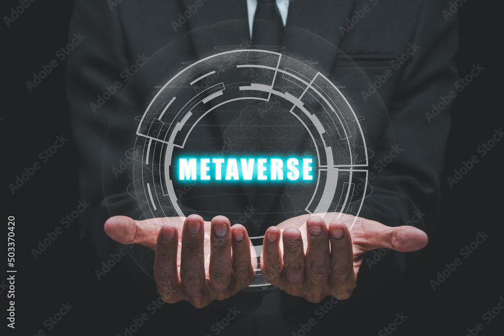 Metaverse Technology concepts, Person hand holding metaverse virtual ...
