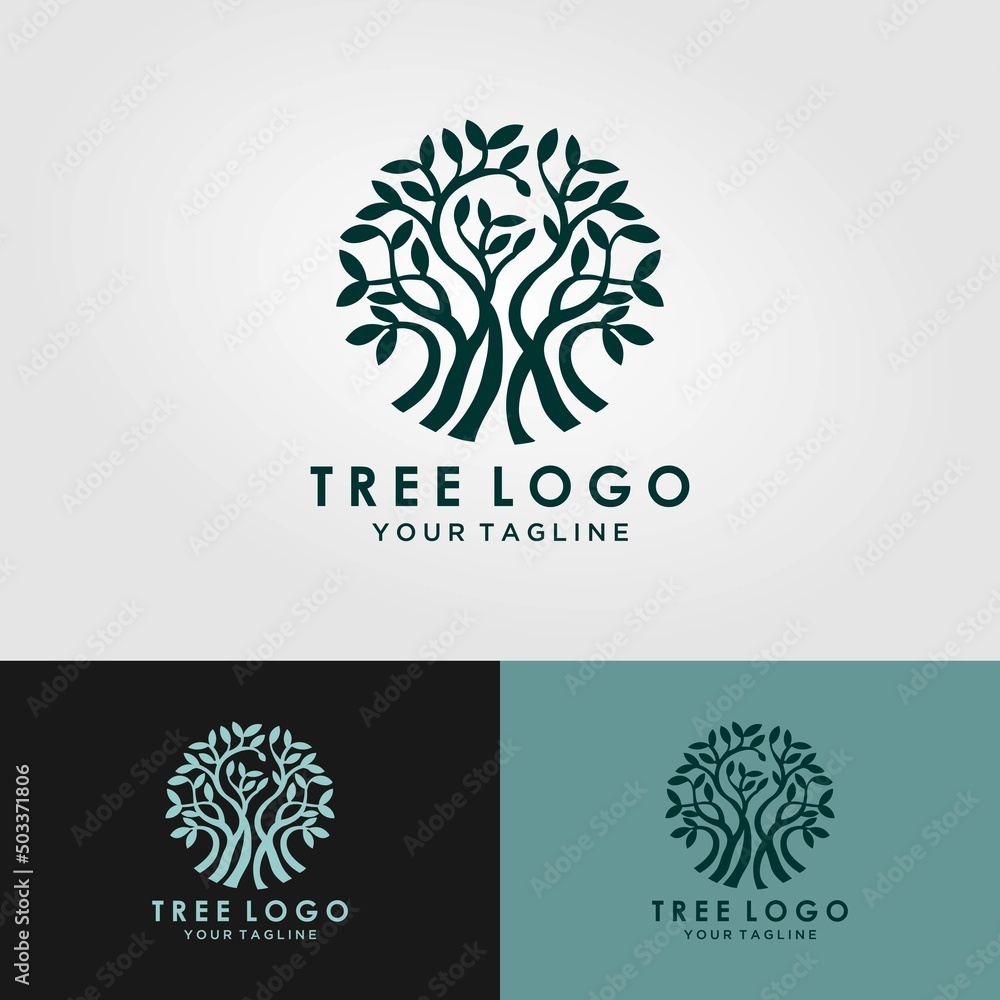 Abstract living tree logo design, roots vector - Tree of life logo ...