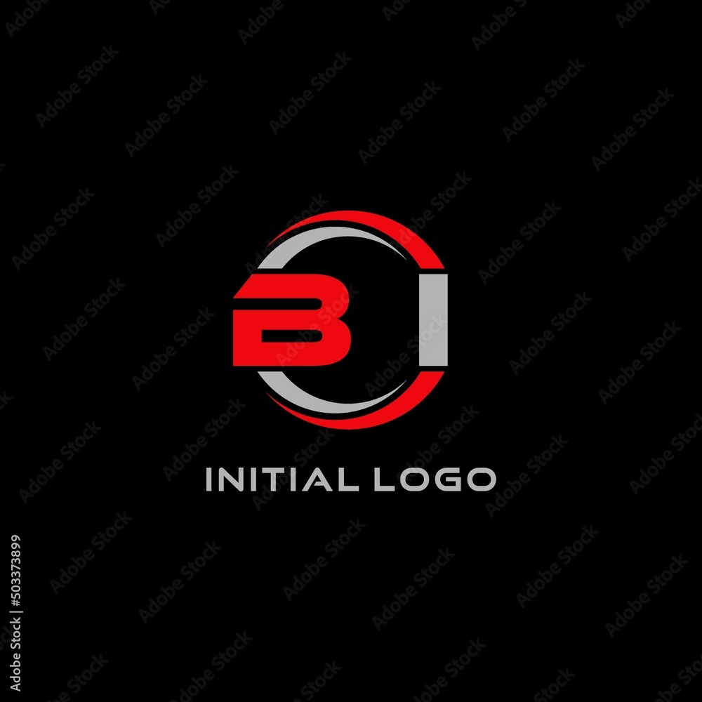 Letter BI logo combined with circle line, creative modern monogram logo ...