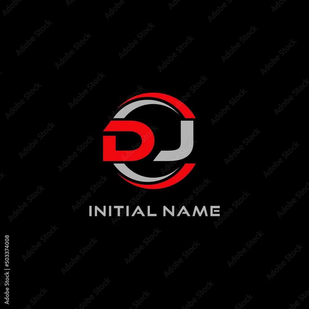 Letter DJ logo combined with circle line, creative modern monogram logo ...