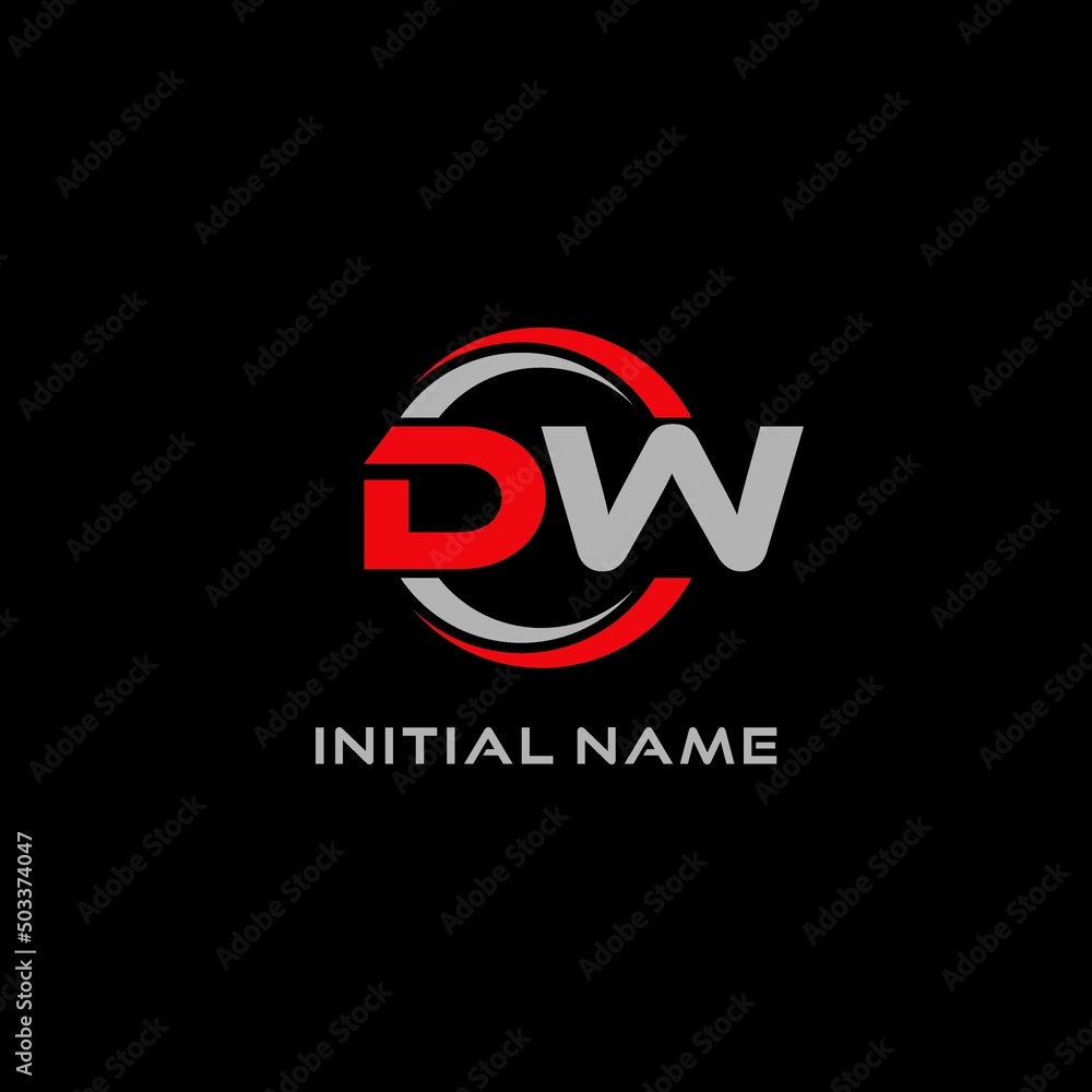 Letter DW logo combined with circle line, creative modern monogram logo ...