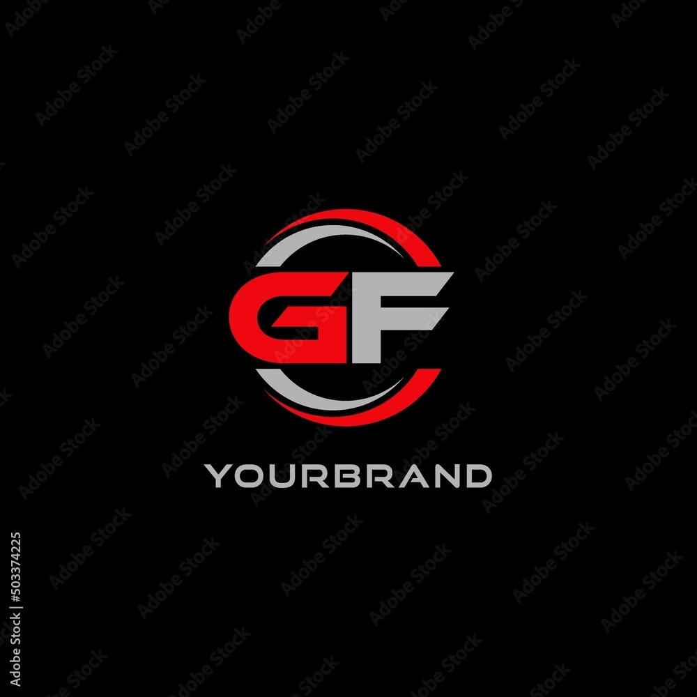 Letter GF logo combined with circle line, creative modern monogram logo ...