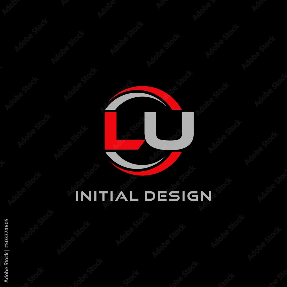 Letter LU logo combined with circle line, creative modern monogram logo ...