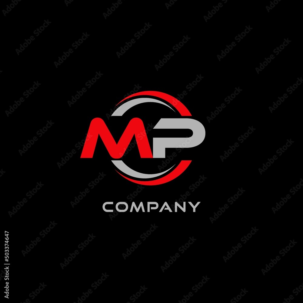 Letter MP logo combined with circle line, creative modern monogram logo ...