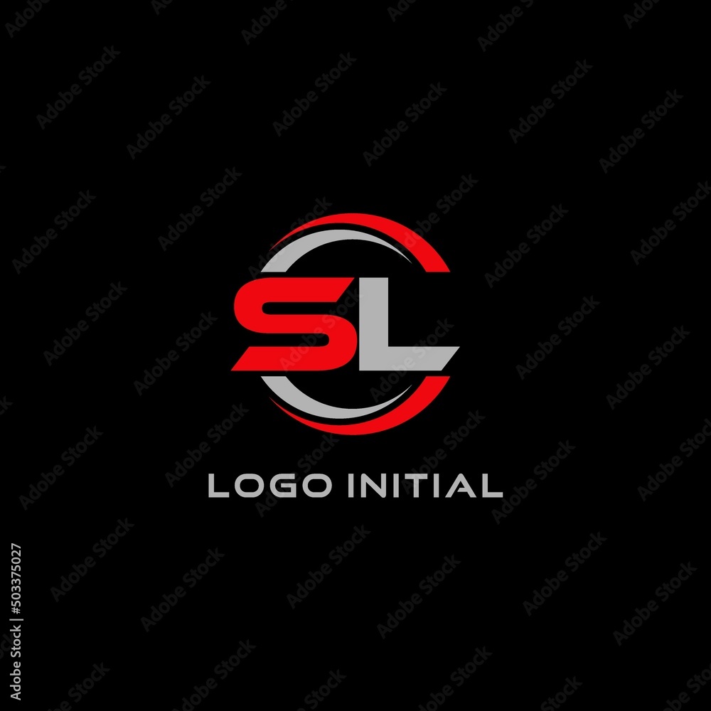 Letter SL logo combined with circle line, creative modern monogram logo ...