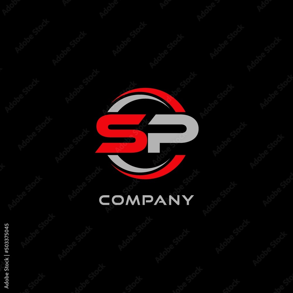 Letter SP logo combined with circle line, creative modern monogram logo ...