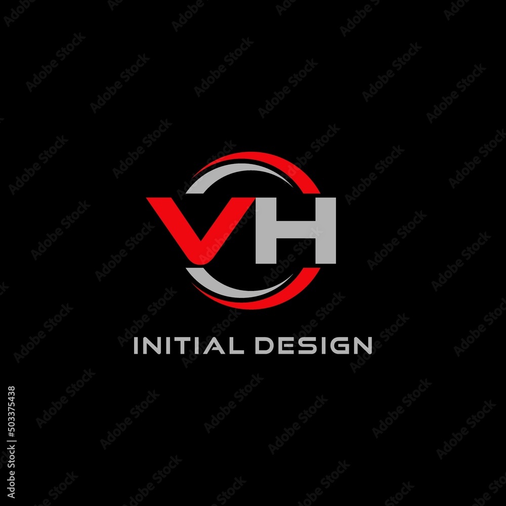 Letter VH logo combined with circle line, creative modern monogram logo ...