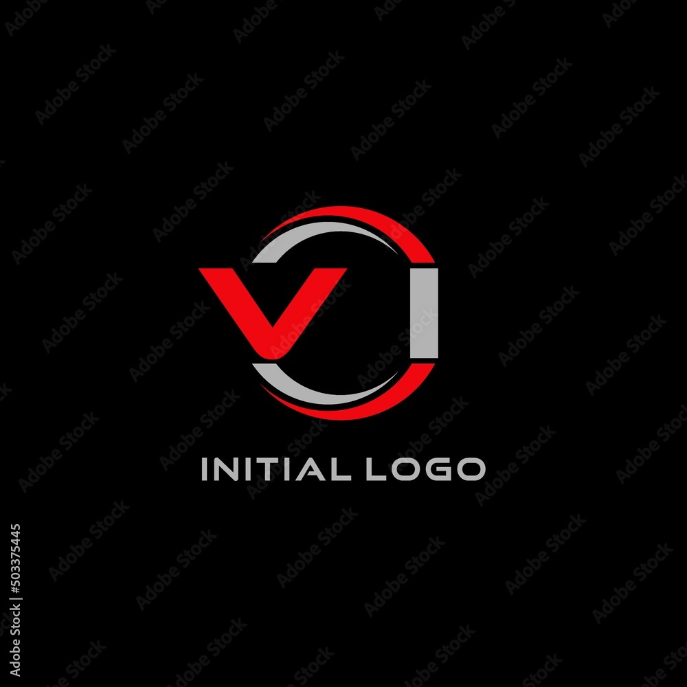 Letter VI logo combined with circle line, creative modern monogram logo ...