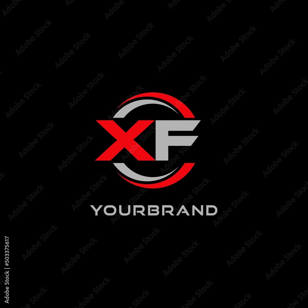Letter XF logo combined with circle line, creative modern monogram logo ...