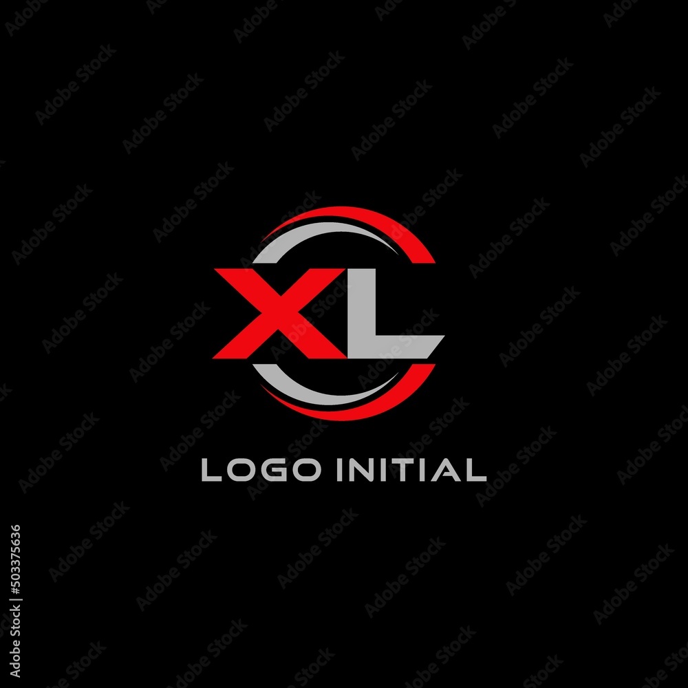Letter XL logo combined with circle line, creative modern monogram logo ...