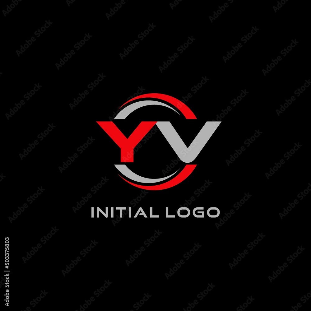 Letter YV logo combined with circle line, creative modern monogram logo ...