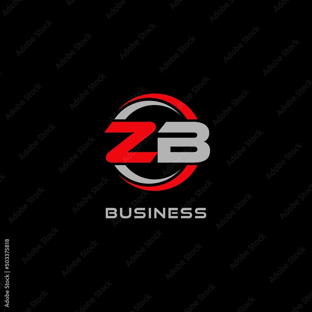 Letter ZB logo combined with circle line, creative modern monogram logo ...